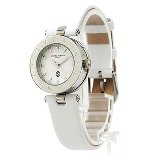 【レディース/MJ-1500-2】ミッシェルジョルダン(MICHEL JURDAIN) 天然ダイヤ ラウンドフェイス レザー腕時計を税込・送料 ...